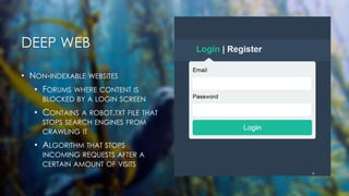 Team4_DeepDarkWeb the reality of dark web | PDF