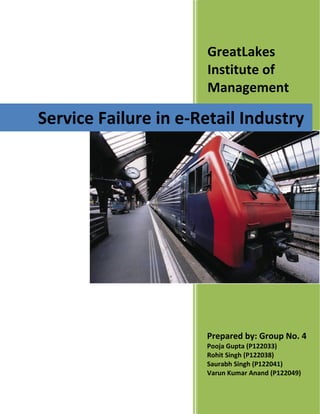 service failure in e-retail industry | DOC