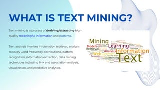 Text Mining - Advanced Customer Analytics | PPT