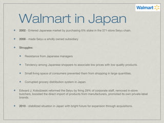 WalMart and its Global Strategies | PPT