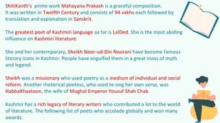 LiteraryContributionOfJammu&Kashmir | PPTX