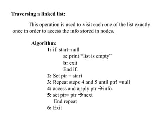 single linked list | PPTX