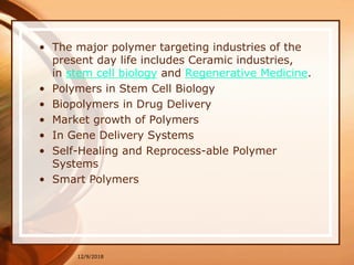 Polymers application on Medical Field | PPTX