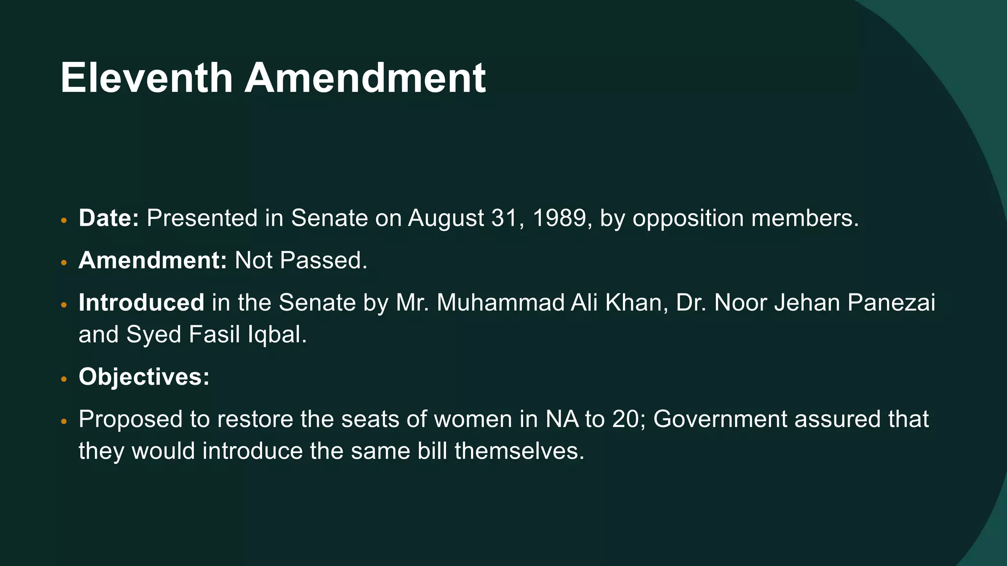 Pakistan Constitutional Amendments | PPTX