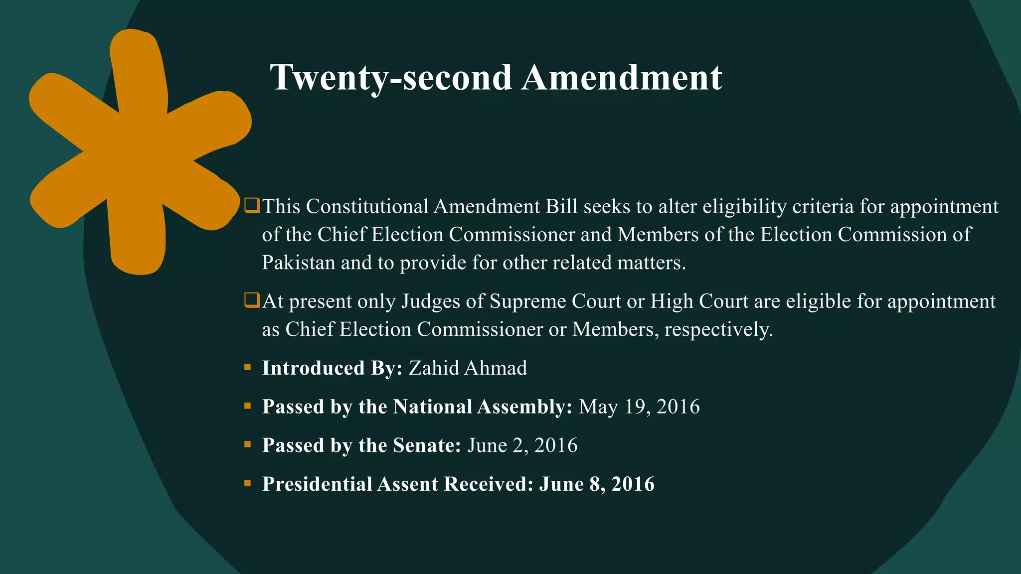 Pakistan Constitutional Amendments | PPTX