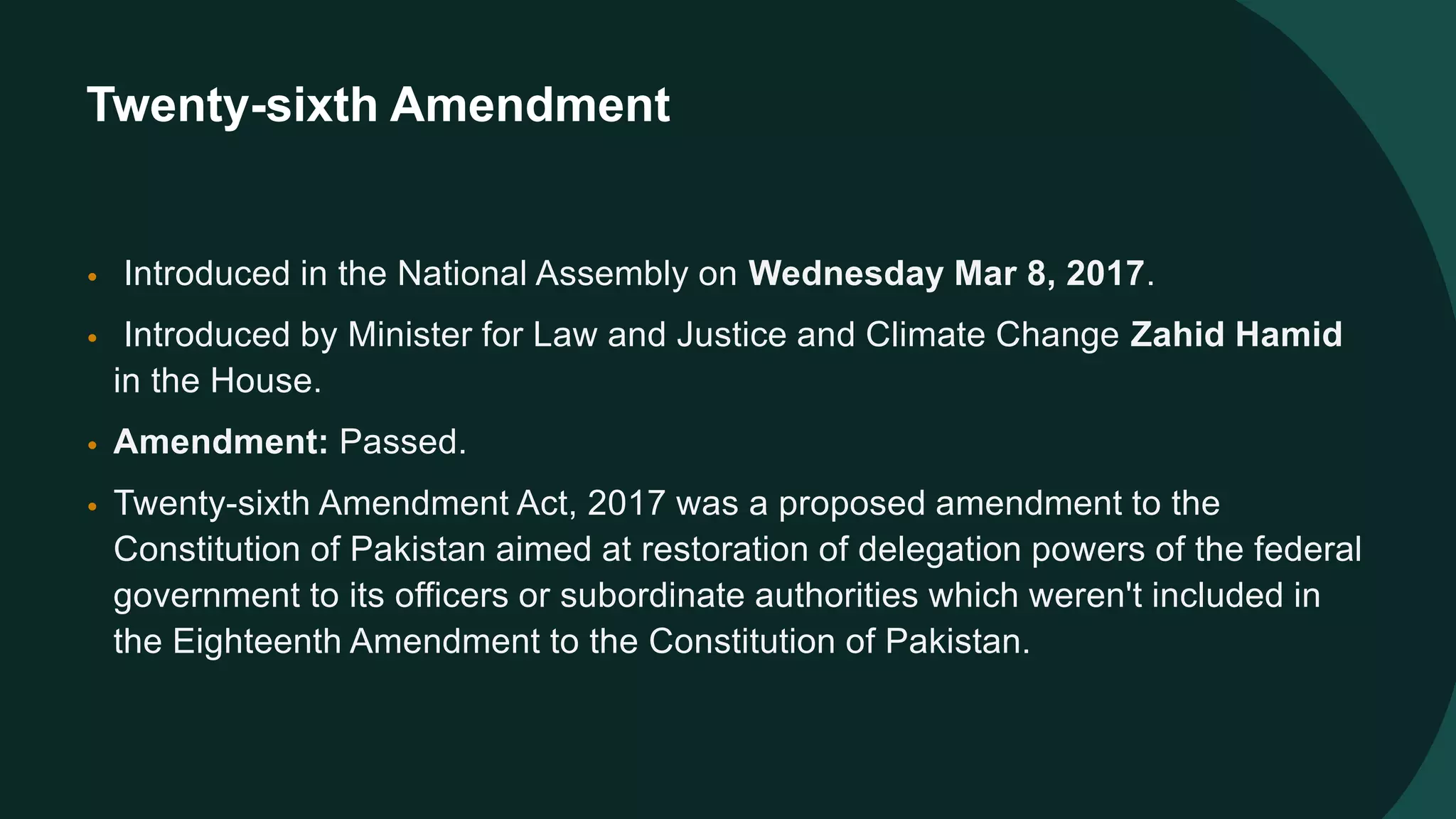 Pakistan Constitutional Amendments | PPTX
