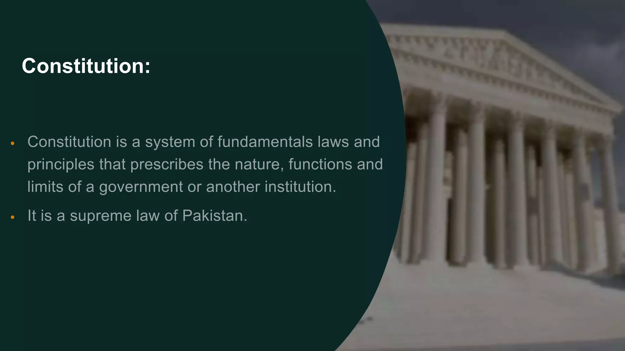 Pakistan Constitutional Amendments | PPTX