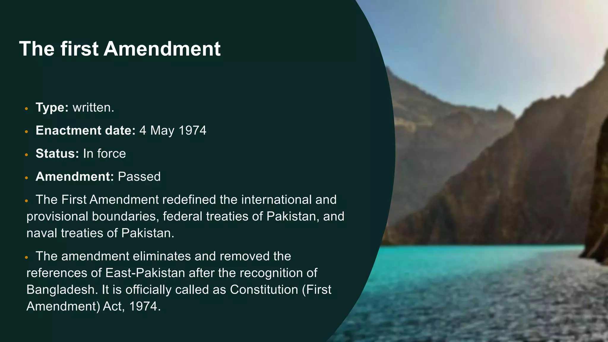 Pakistan Constitutional Amendments | PPTX