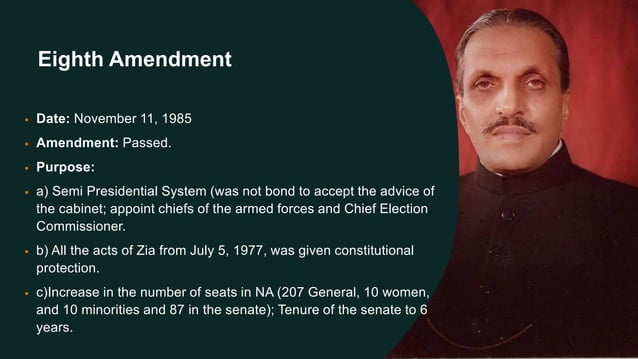 Pakistan Constitutional Amendments | PPTX | Islam | Religion & Spirituality