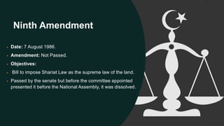 Pakistan Constitutional Amendments | PPTX