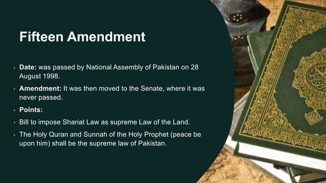 Pakistan Constitutional Amendments | PPTX | Islam | Religion & Spirituality