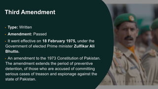 Pakistan Constitutional Amendments | PPTX