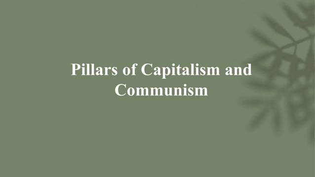 Capitalism and Communism: And their Comparison | PPTX | Personal Taxes ...