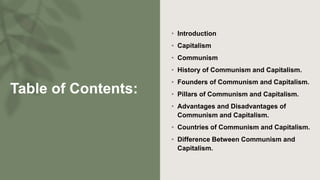 Capitalism and Communism: And their Comparison | PPTX