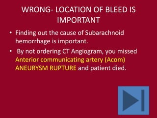 Subarachnoid Hemorrhage - Radiology | PPTX