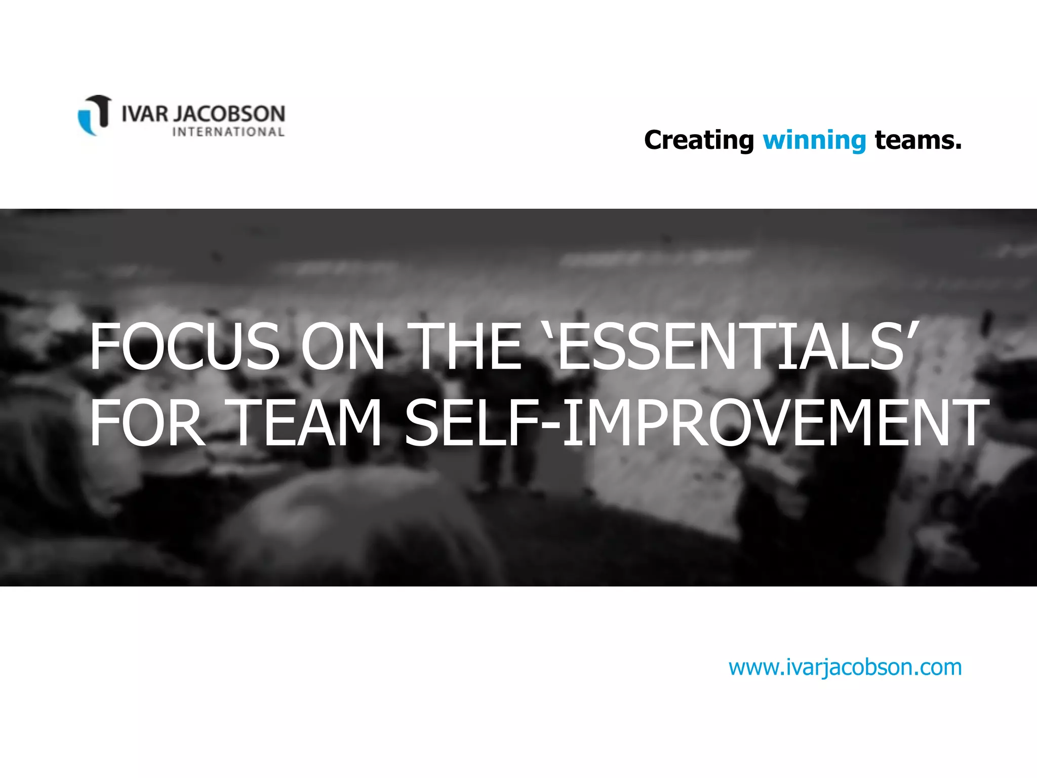 Team-Level Agile: Nail the Basics | PPT