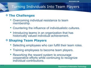 Team and work team. organizational behaviour 13 edition | PPT