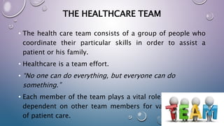 TEAM APPROACH TO WORK AMONG HEALTH CARE WORKERS.ppt