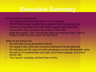 Tea marketing plan | PPT
