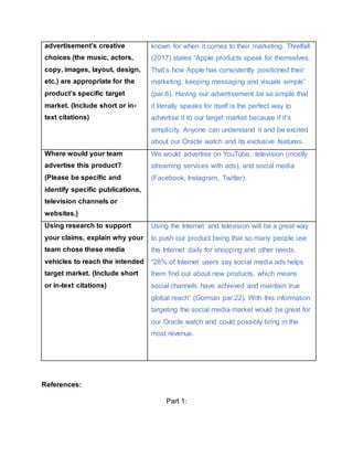 TeamAssignment4_Promotion.docx | Media Industry | Industries