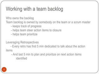 Building 'Team Backlog' to unleash the power of retrospectives | PPT