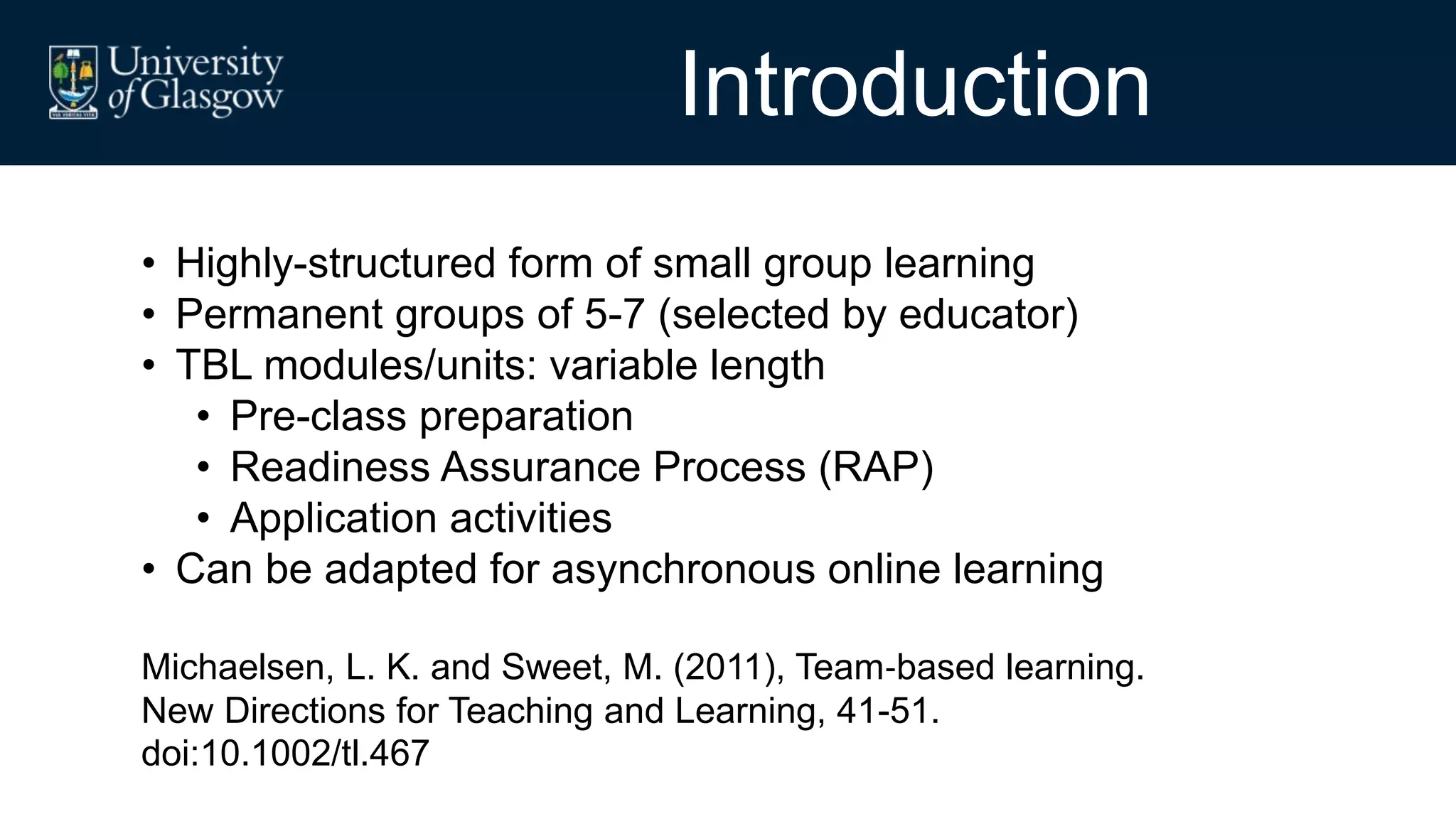 Team based learning | PPTX