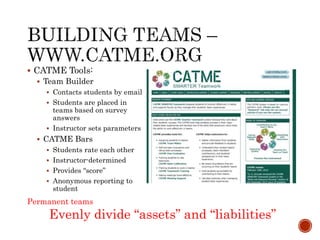 Team based learning in biotechnology courses | PPTX