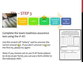 Team-based learning in the college classroom | PPTX