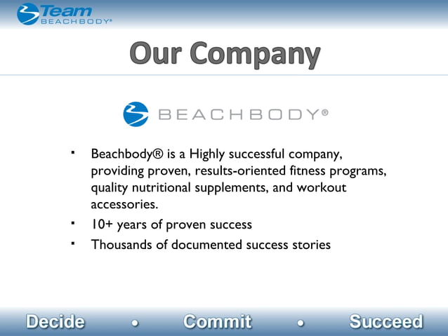 Team Beachbody Presentation Donna | PPT