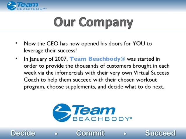 Team Beachbody Presentation Donna | PPT