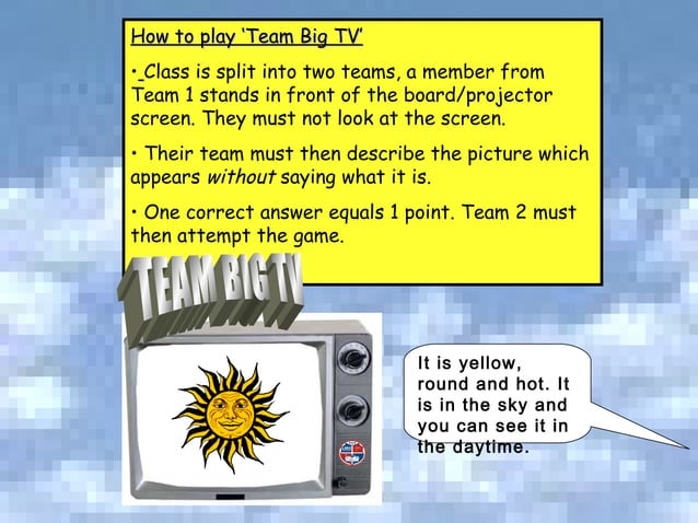 Tom's TEFL - Team Big TV Game | PPT