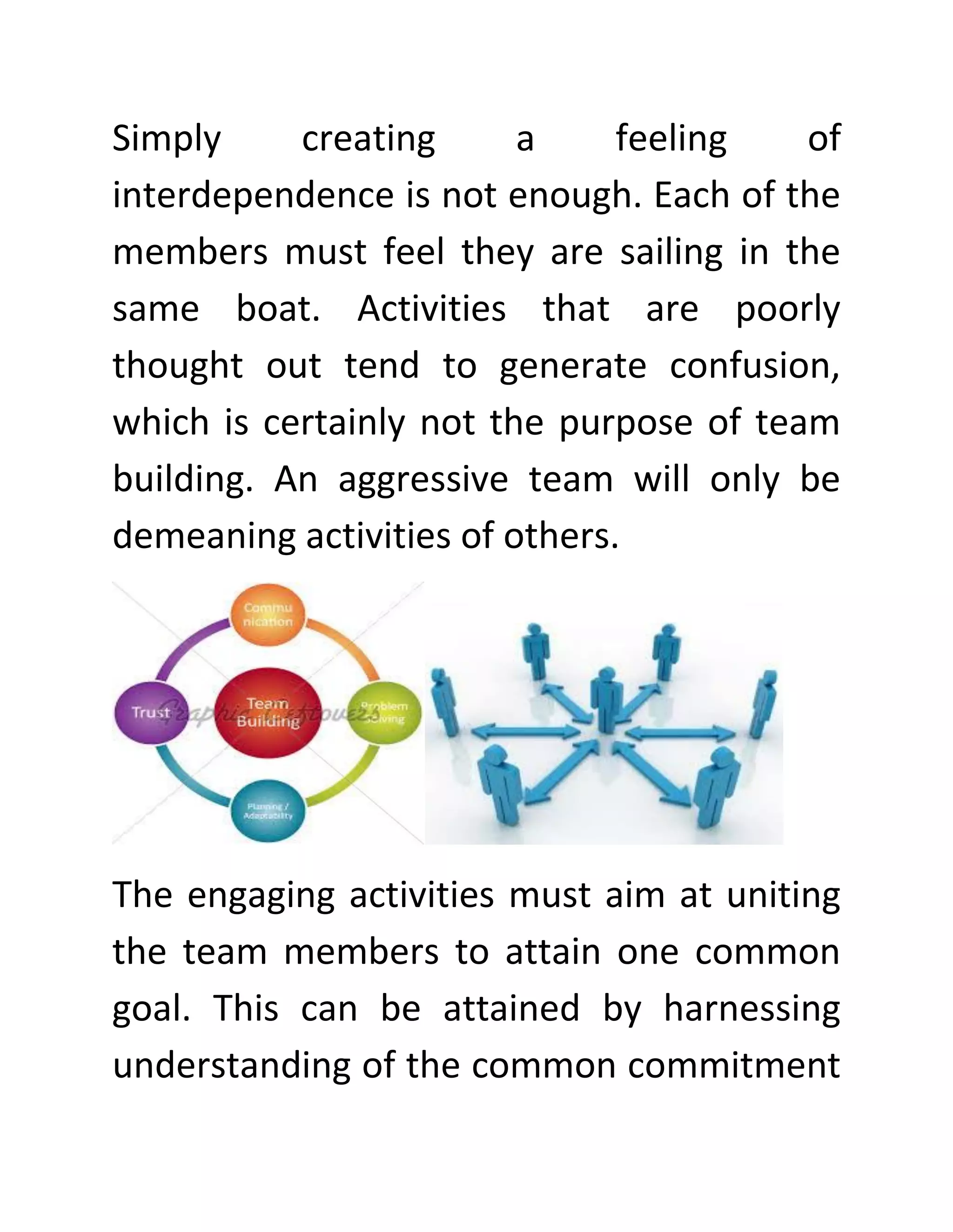 Team bonding activities for a positive environment | PDF
