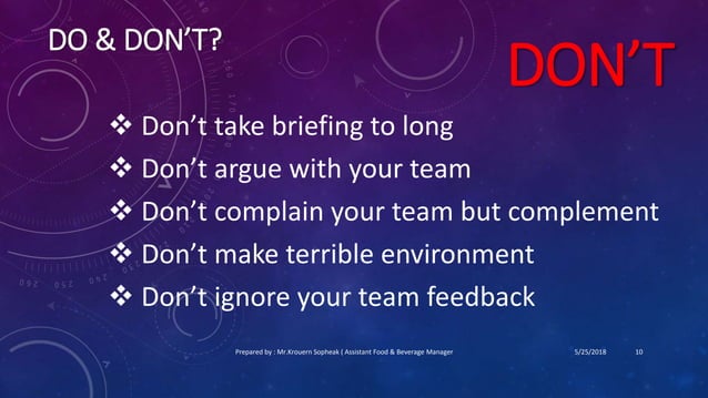 Team briefing effectively | PPTX | Business | Business and Finance