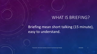 Team briefing effectively | PPTX