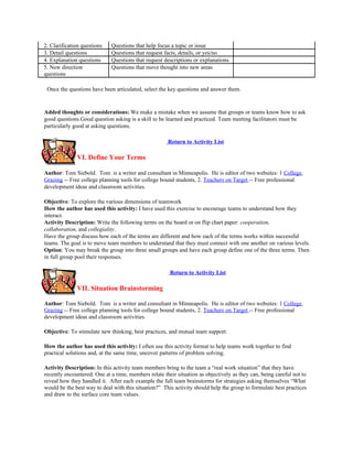 Team building | DOC | Sports