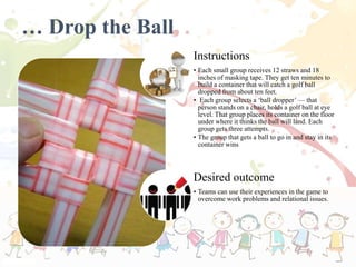 Teambuilding Games | PPT | Free Download