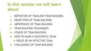 TEAM BUILDING.pptx | Business | Business and Finance