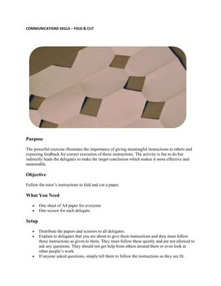 Team building fold & cut | DOCX