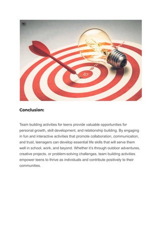 Team Building Activities for Teens_ Fostering Connection and Growth.pdf