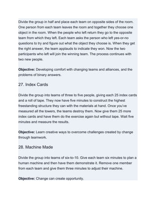 Team Building Activity document for teams | DOCX