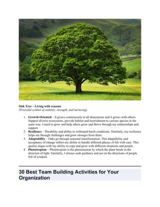 Team Building Activity document for teams | DOCX