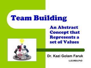 Team Building _ An abstract concept that represents a set of values | PPT