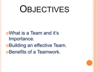 Team building and teamwork | PPT