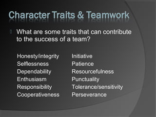Team building and teamwork | PPT