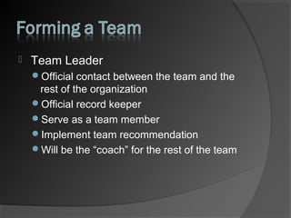 Team building and teamwork | PPT