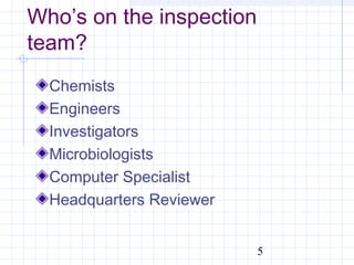 Team Building For An FDA Inspection - The Employee Review | PPT