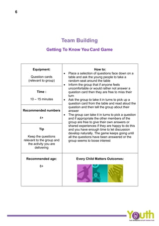 Team building games | PDF | Parenting | Family and Relationships