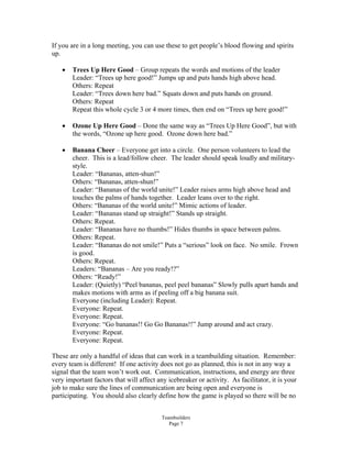 Team Building Games Outbound Training | PDF