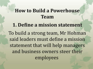 Team Building Sydney: The Ways to Ensure your Success | PPT