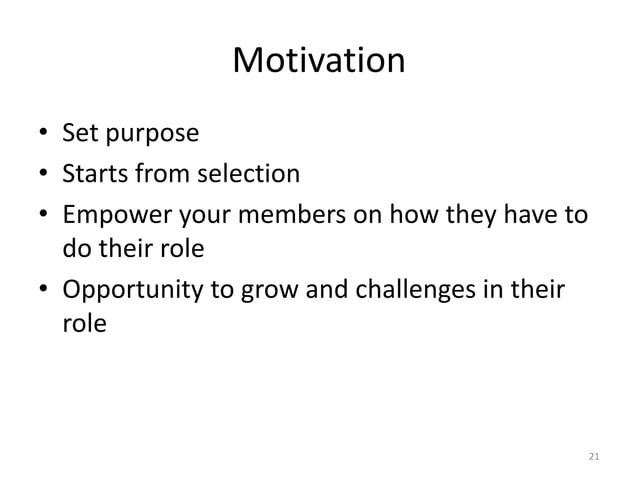 Team Building & Motivation | PPTX